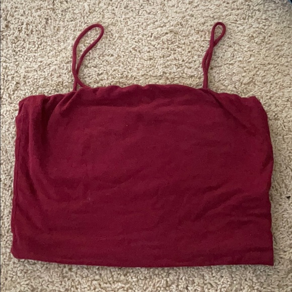 Tops | Red Crop Tank | Poshmark